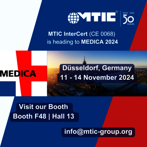 MTIC InterCert (CE 0068) is heading to MEDICA 2024! | MTIC Group